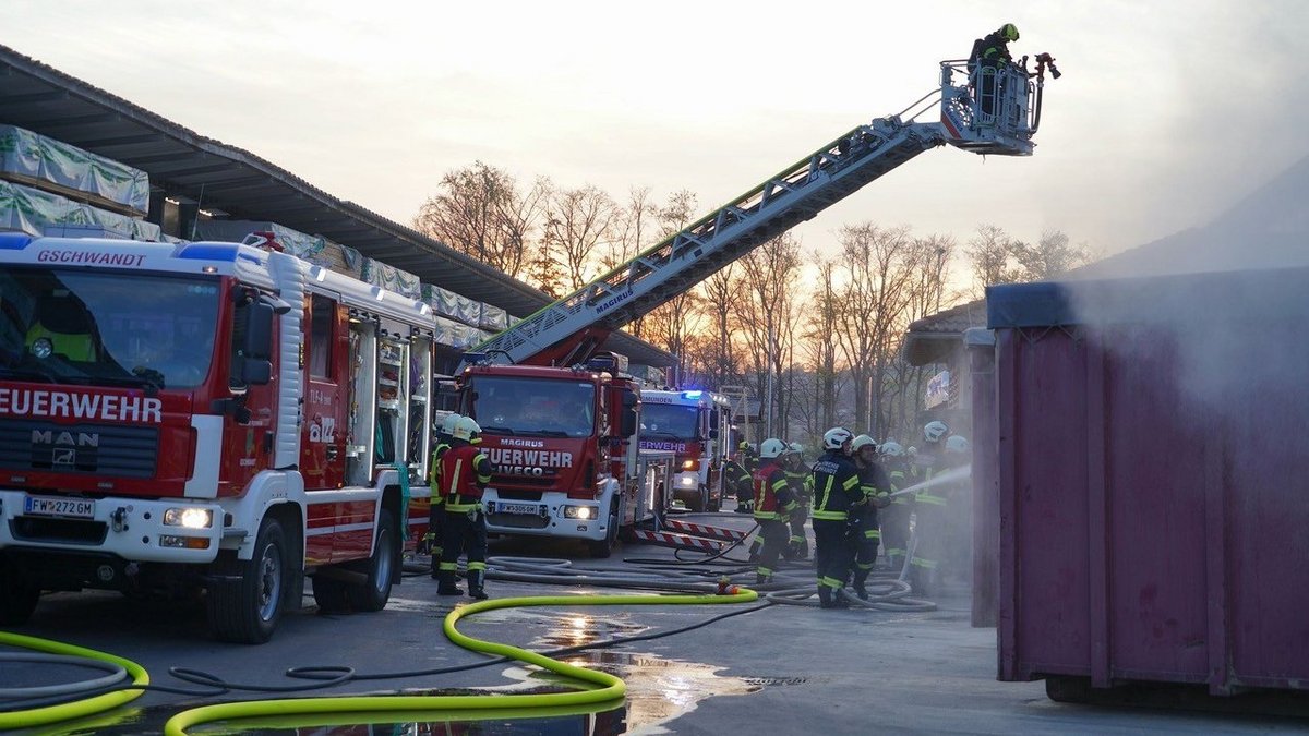 Großübung bei der Fa. ABIES - Bezirk Gmunden